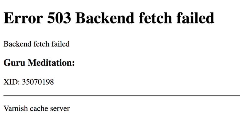 What Is Backend Fetch Failed Error 503 And How Do You Fix It ...